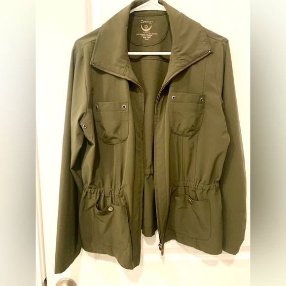 Chico's | Jackets & Coats | Olive Green Lightweight Zenergy By Chicos ...
